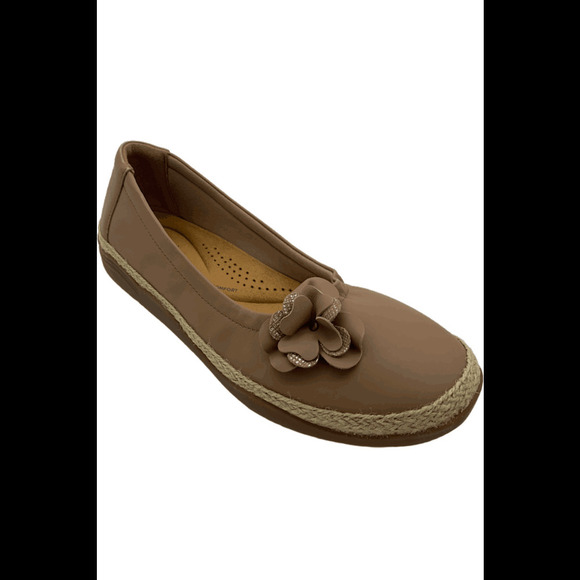 Clarks | Shoes | Clarks Collection Espadrille Flower Flats Elaina Jade ...
